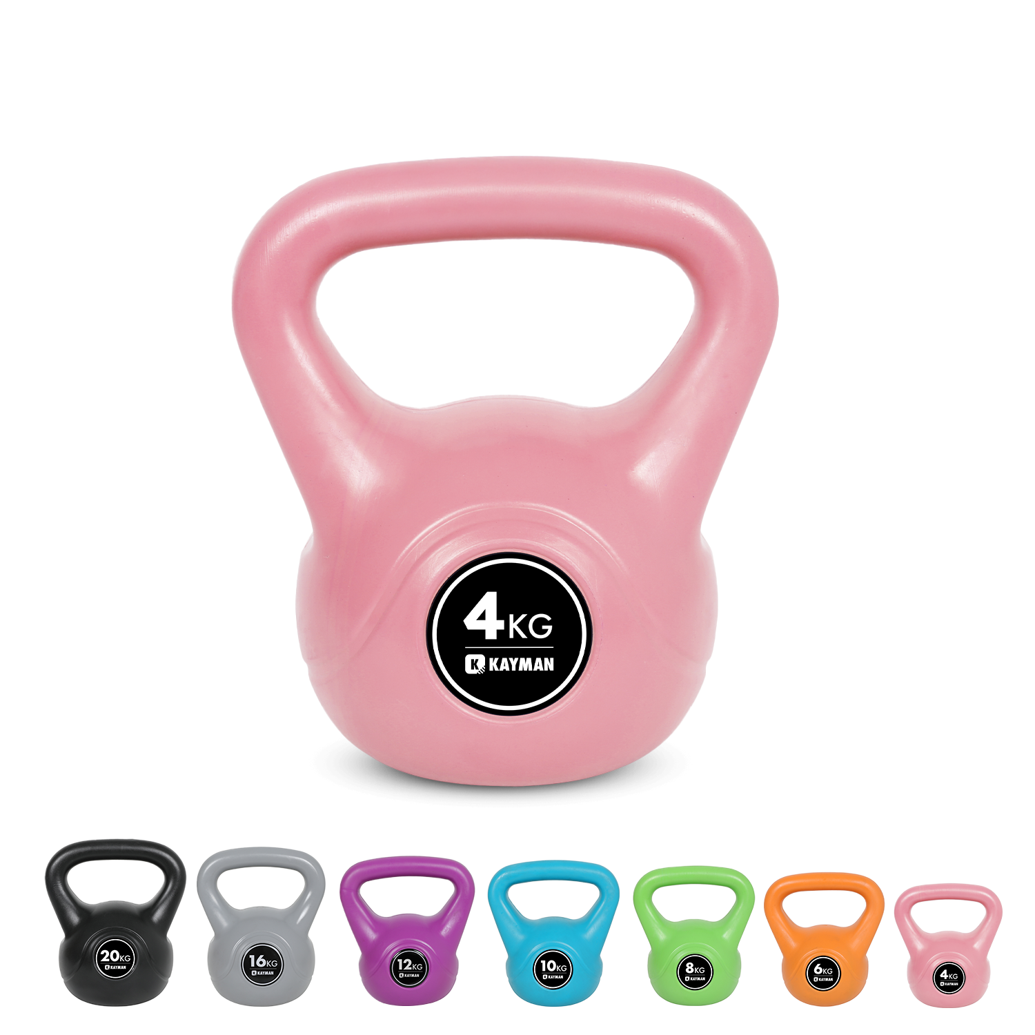Kayman Kettlebell 4KG, 6KG, 8KG, 12KG, 16KG, 20KG - Ergonomic Handle
