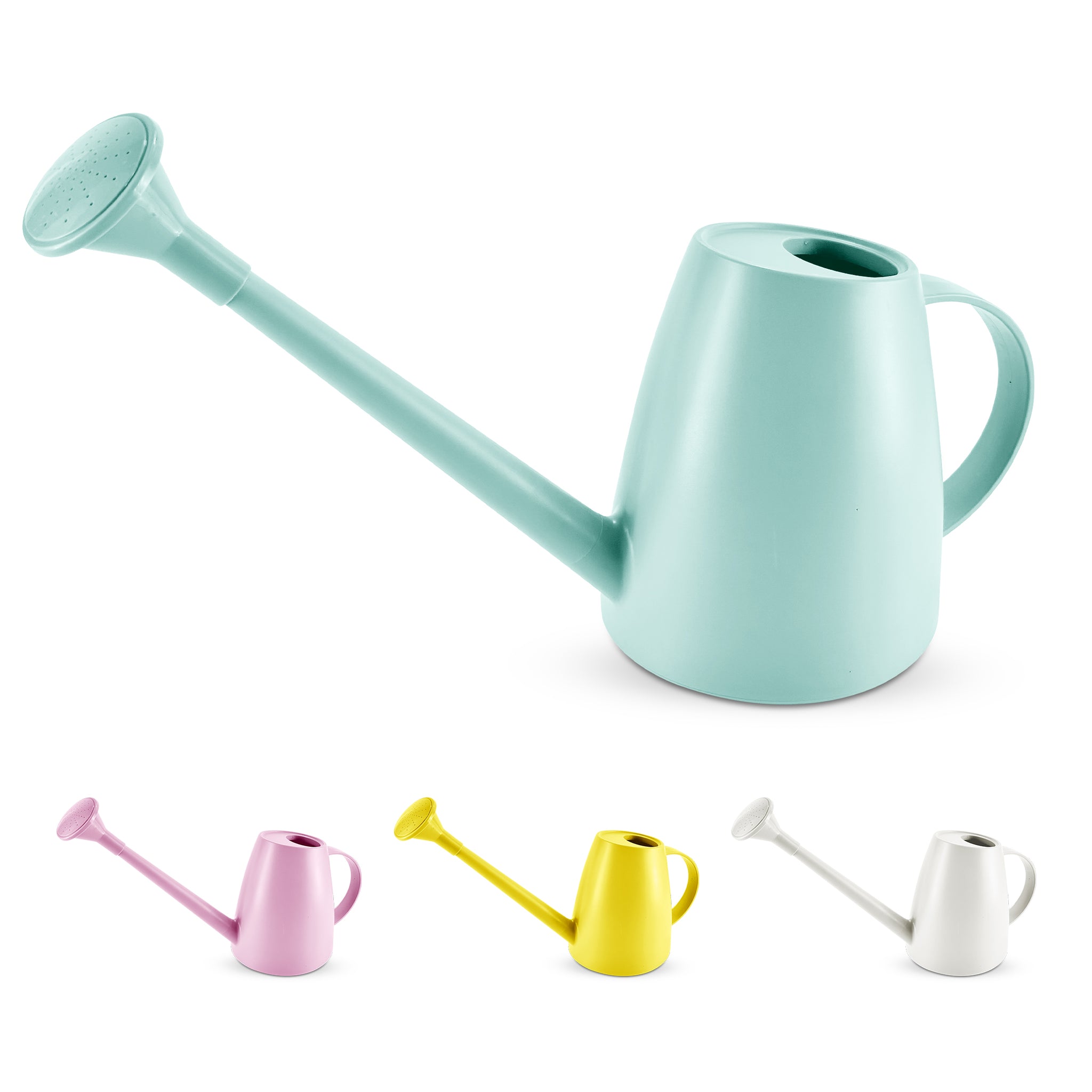 Keplin - 1.8L Plastic Watering Can with Plastic Sprinkler Rose - Durab