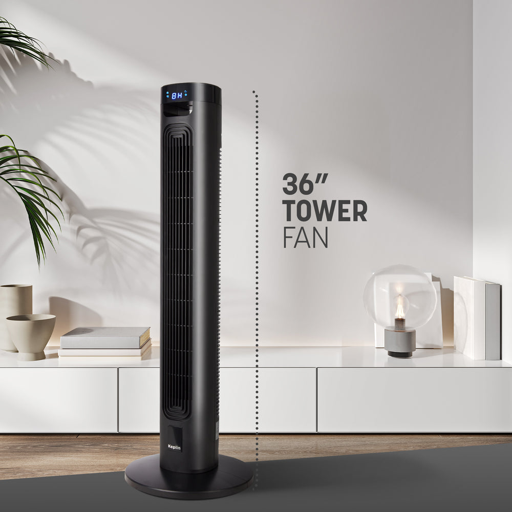 36-inch Tall Tower Fan - Remote Control, 3 Speed Setting & LED Display UK