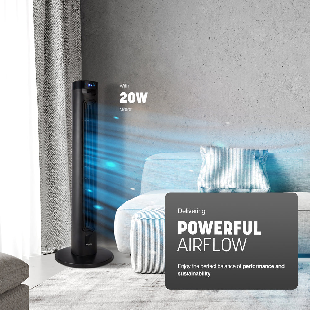 36-inch Tall Tower Fan - Remote Control, 3 Speed Setting & LED Display UK