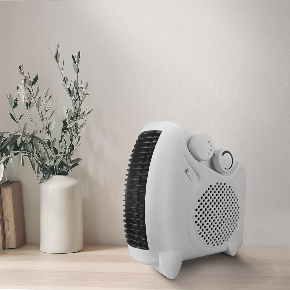 Portable Electric Fan Heater - 2 Heat Setting & Overheat Protected | UK